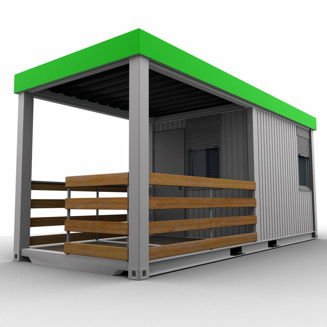 3d office containers pack