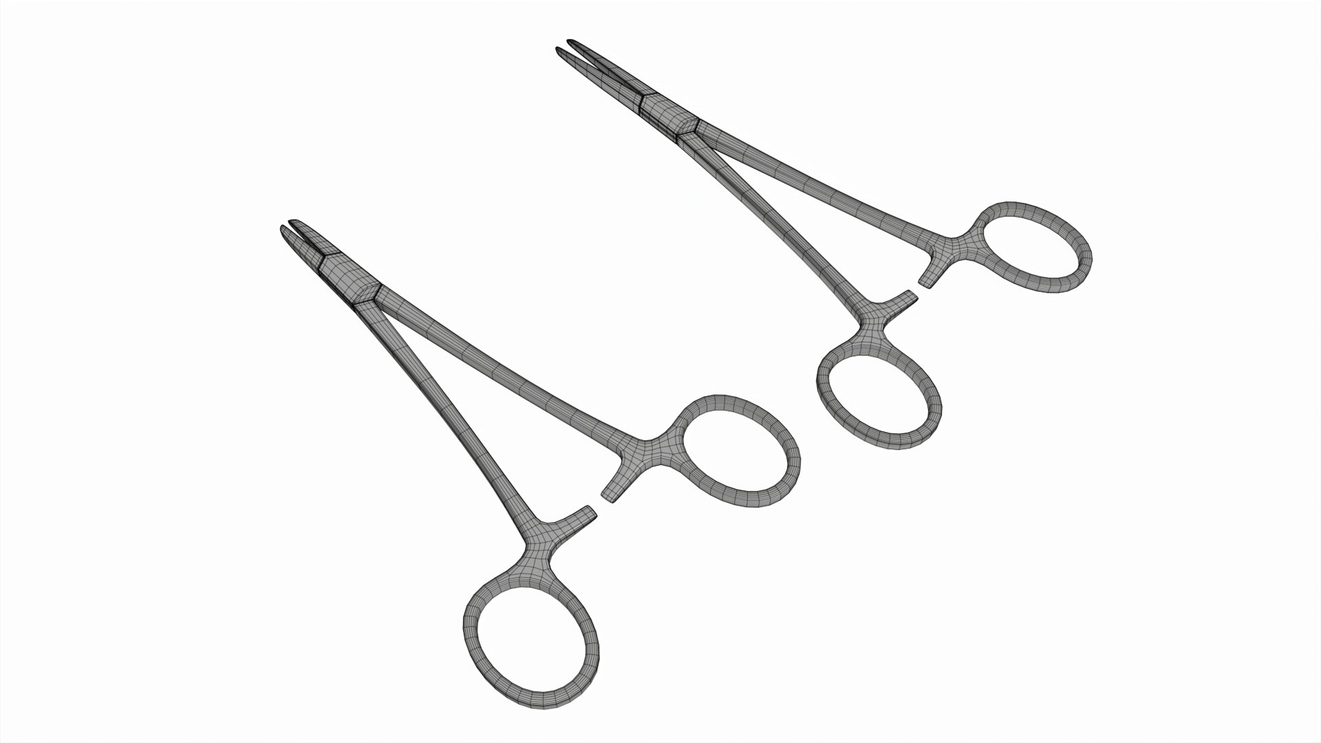 Needle Holder Surgical Instrument Set Model - TurboSquid 2224862