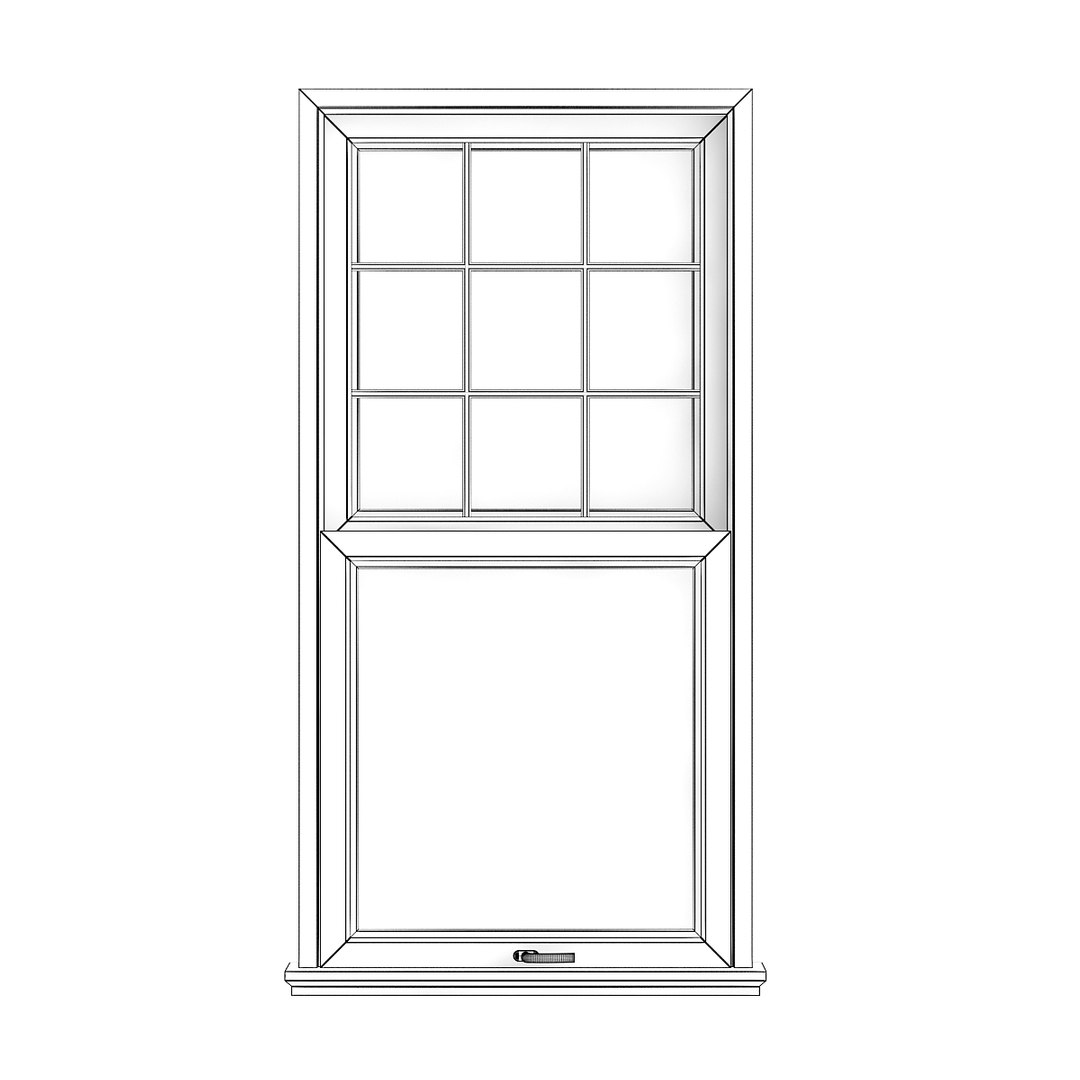 3D white window 143 5 model - TurboSquid 1198321
