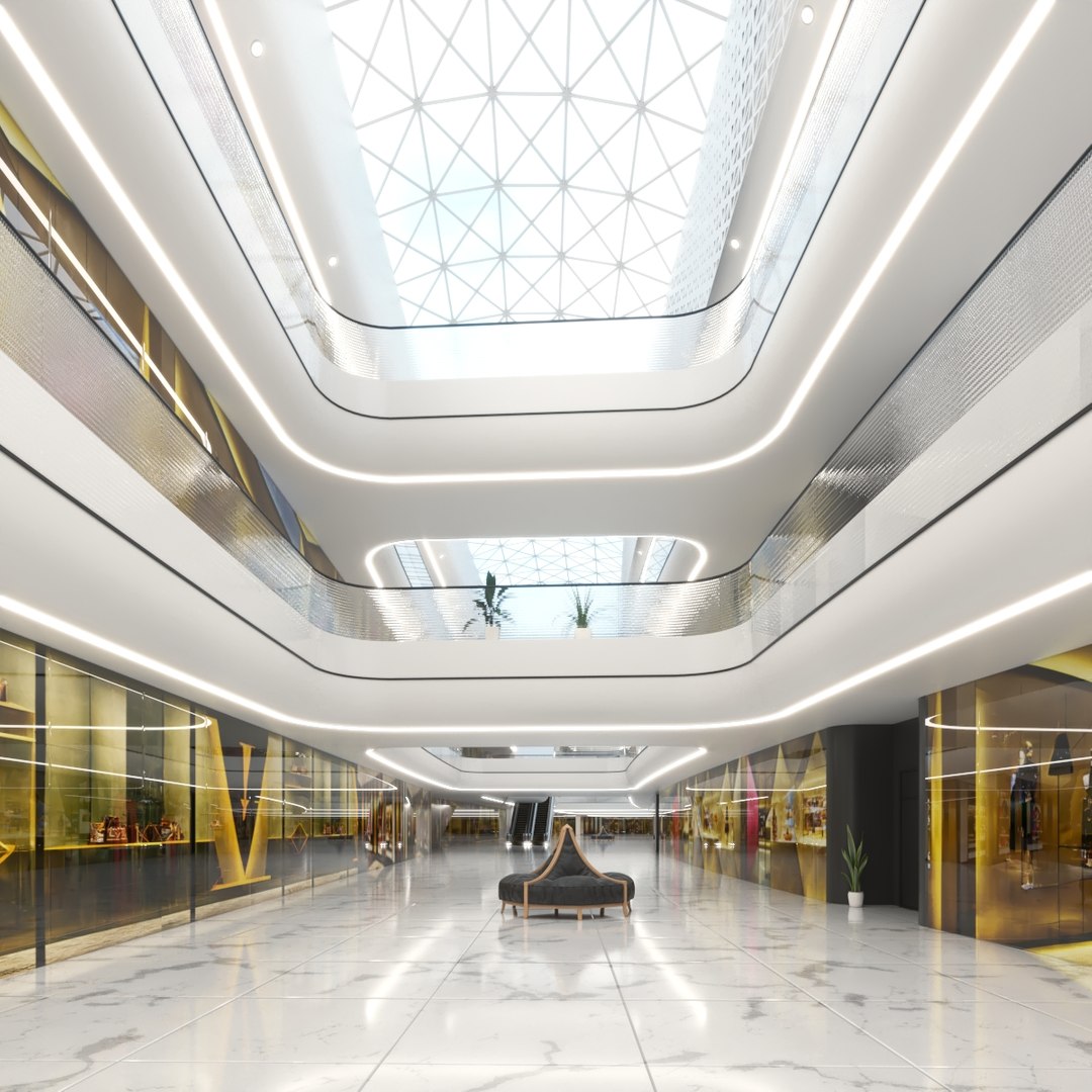 Futuristic Shopping Center 03 3D Model - TurboSquid 2139827
