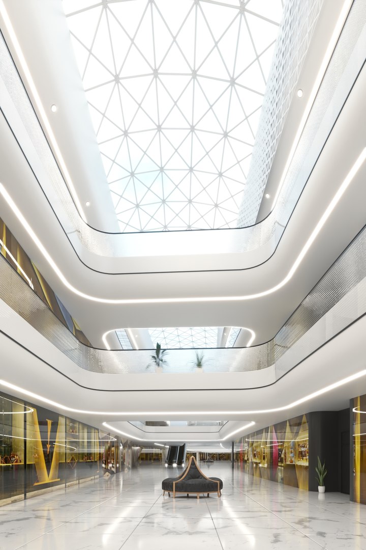 Futuristic Shopping Center 03 3D Model - TurboSquid 2139827