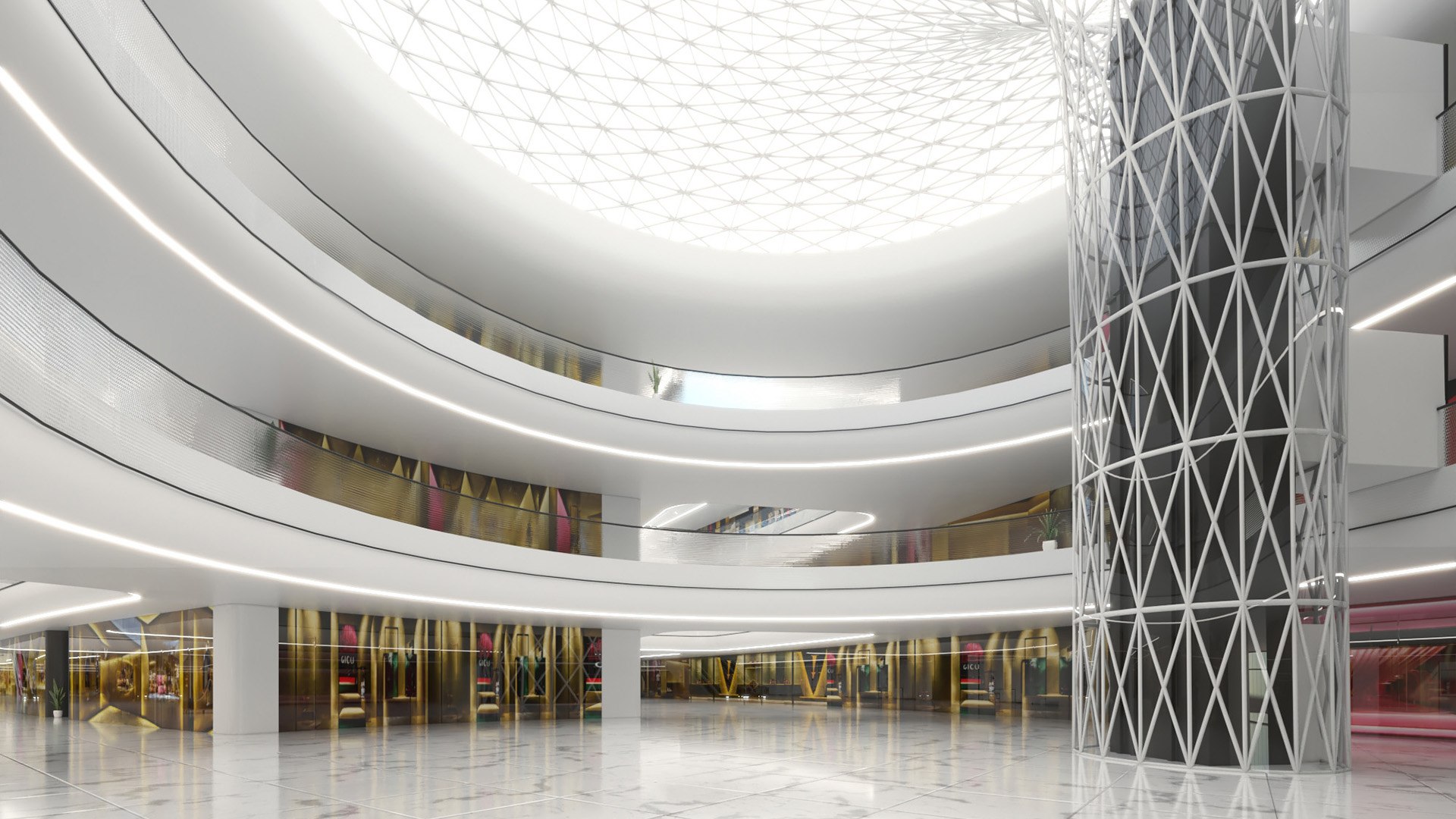 Futuristic Shopping Center 03 3D Model - TurboSquid 2139827