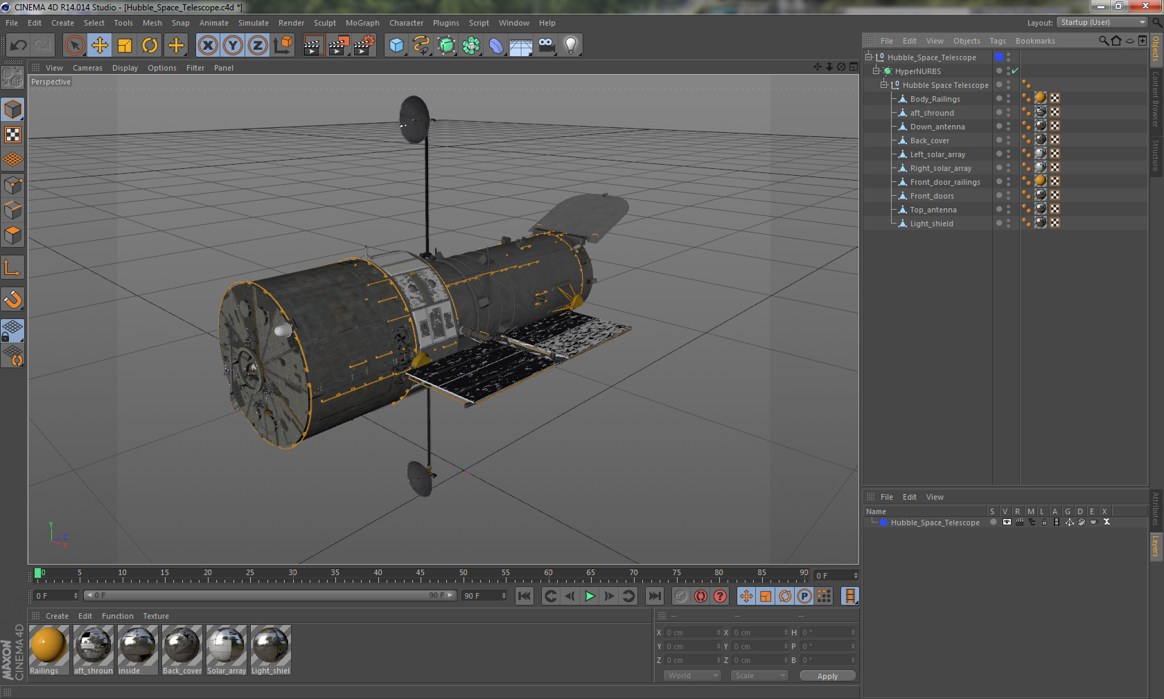 3D hubble space telescope model | 1143468 | TurboSquid