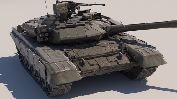 modelo 3d Tanque de batalla principal ruso T-90 con marcas Z ...
