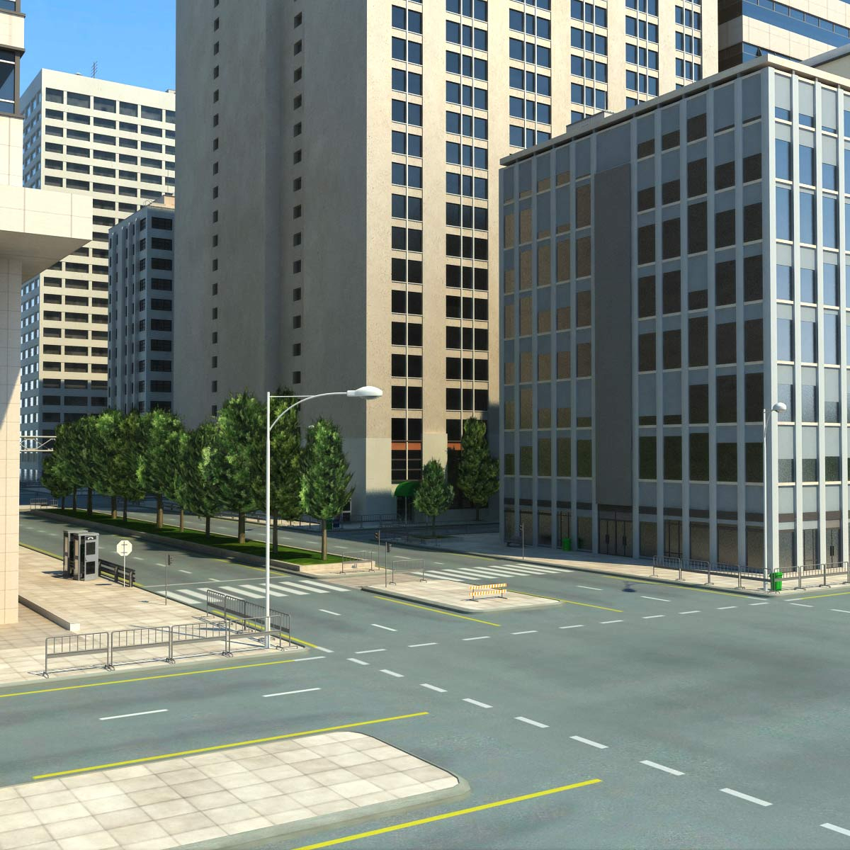 3d model city big cityscape buildings