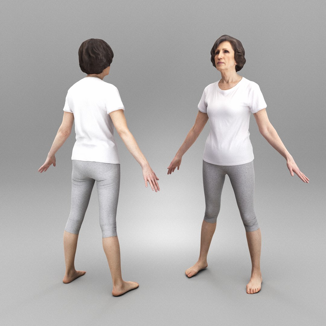 3D Woman In Sportswear Ready For Rigging 374 Model - TurboSquid 1979445