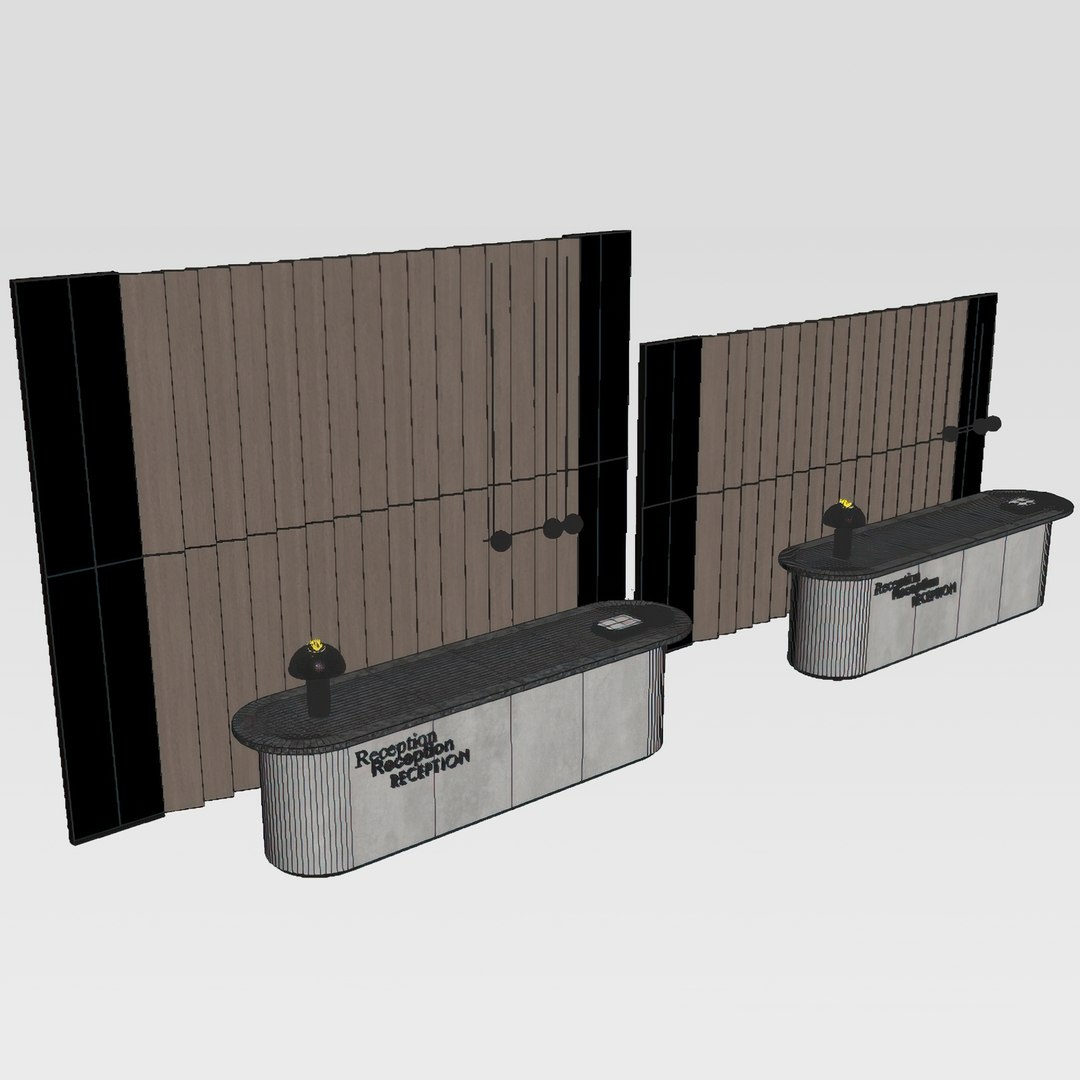 3D 181 Office Furniture 01 Reception Desk 01 Model - TurboSquid 2041009