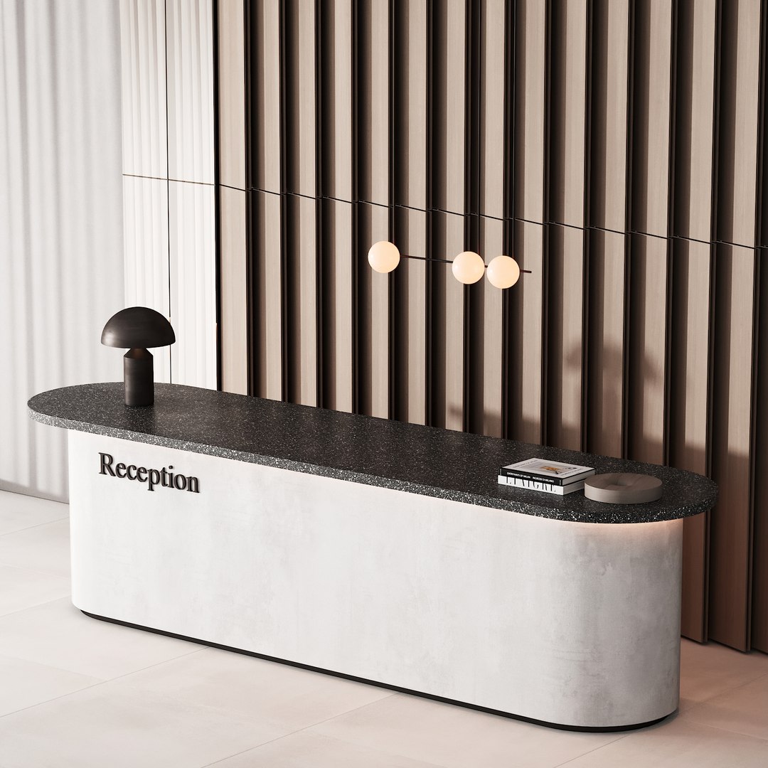 3D 181 Office Furniture 01 Reception Desk 01 Model - TurboSquid 2041009