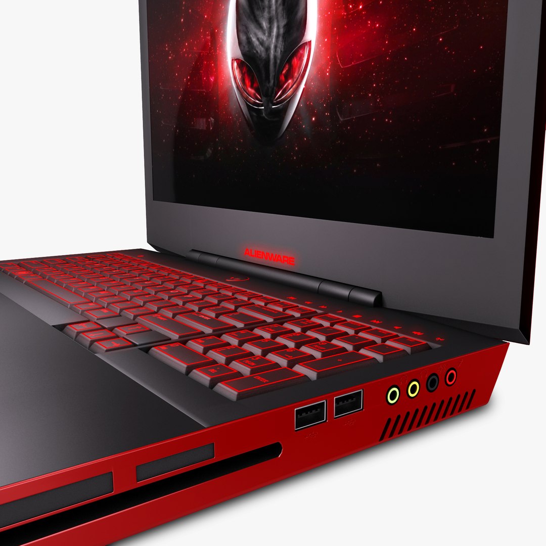 3d Alienware M17x Laptop Model