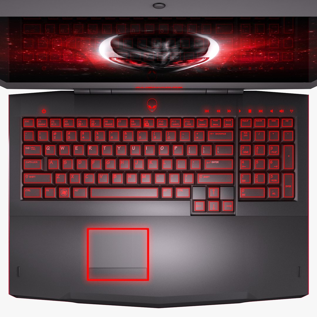 3d Alienware M17x Laptop Model