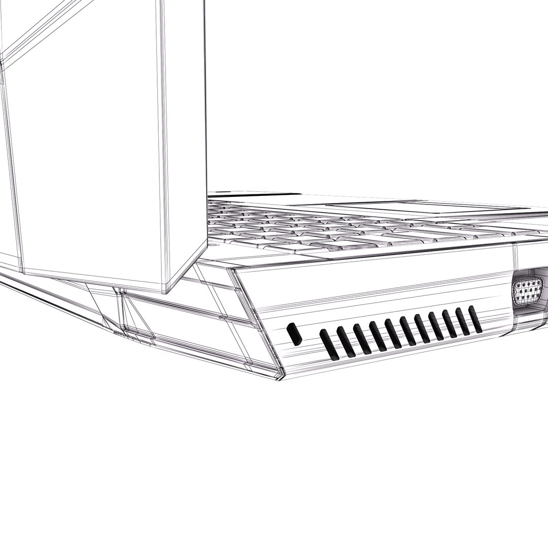 3d Alienware M17x Laptop Model