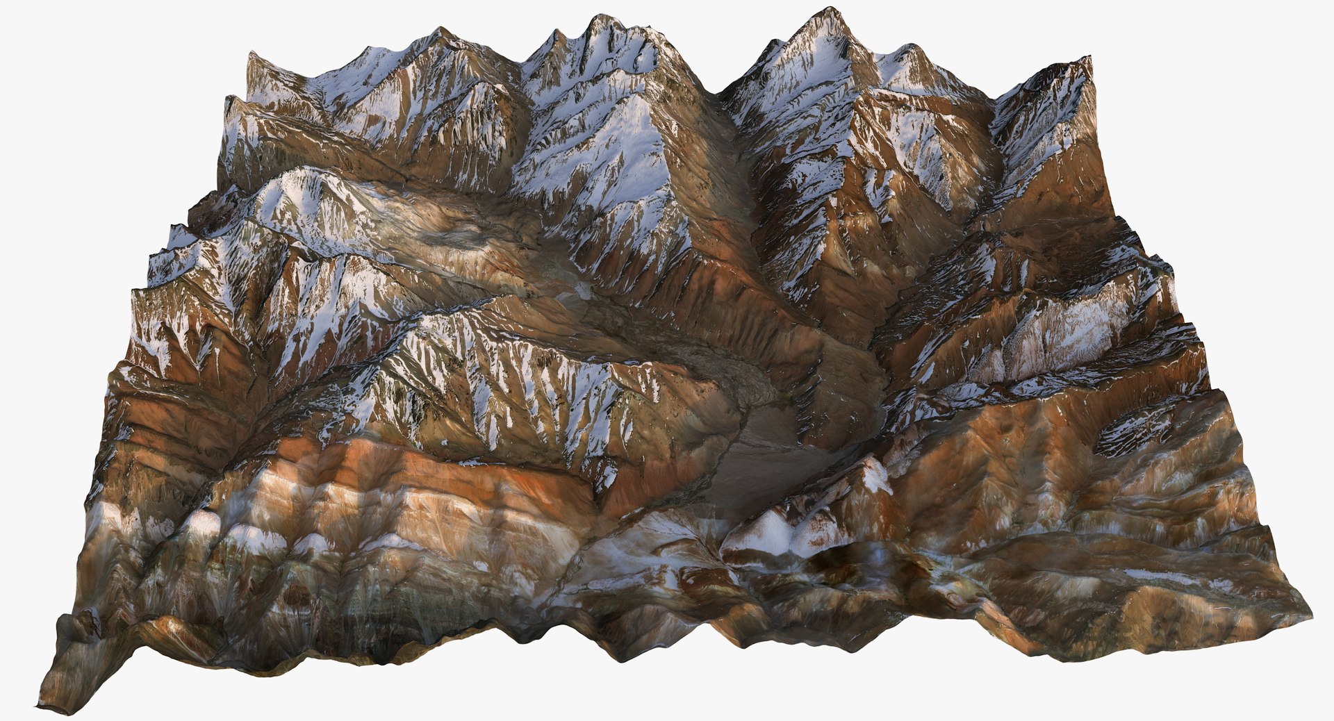 3D Andes Mountain Range - TurboSquid 1312091