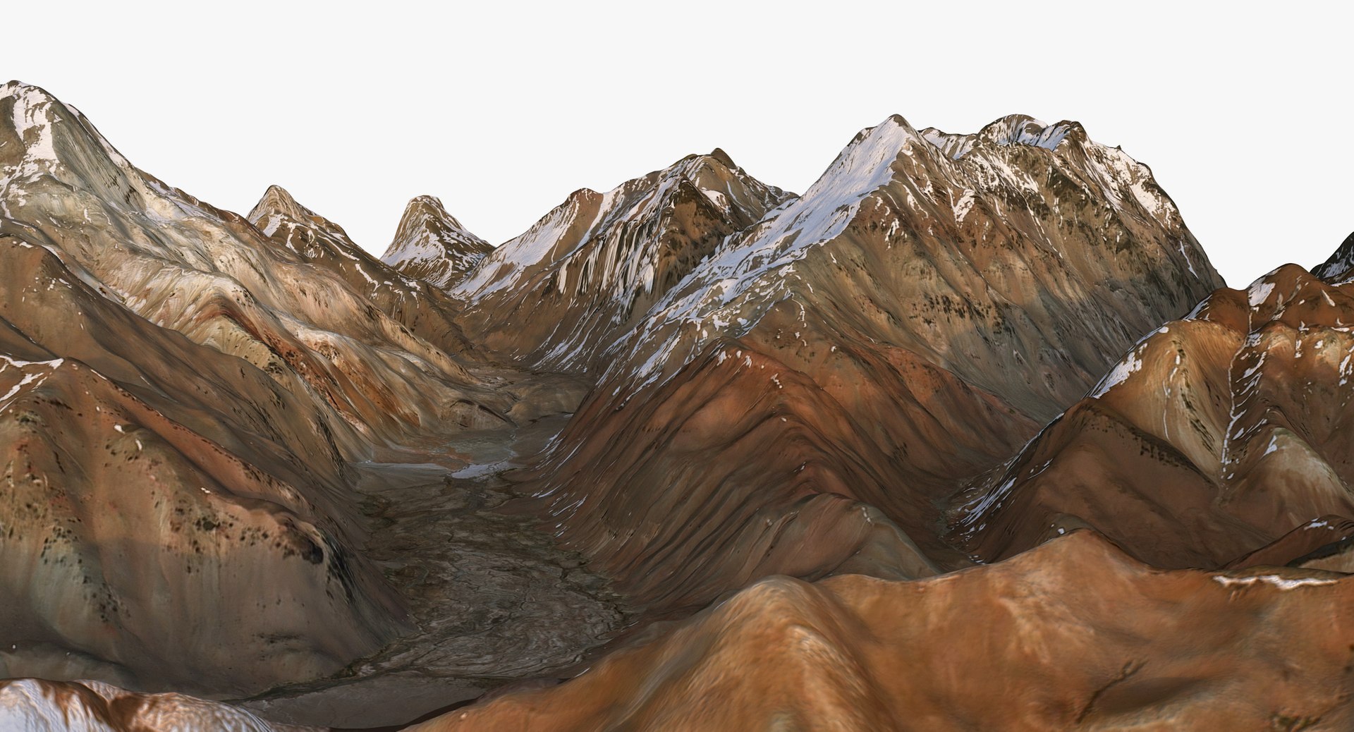 3D Andes Mountain Range - TurboSquid 1312091