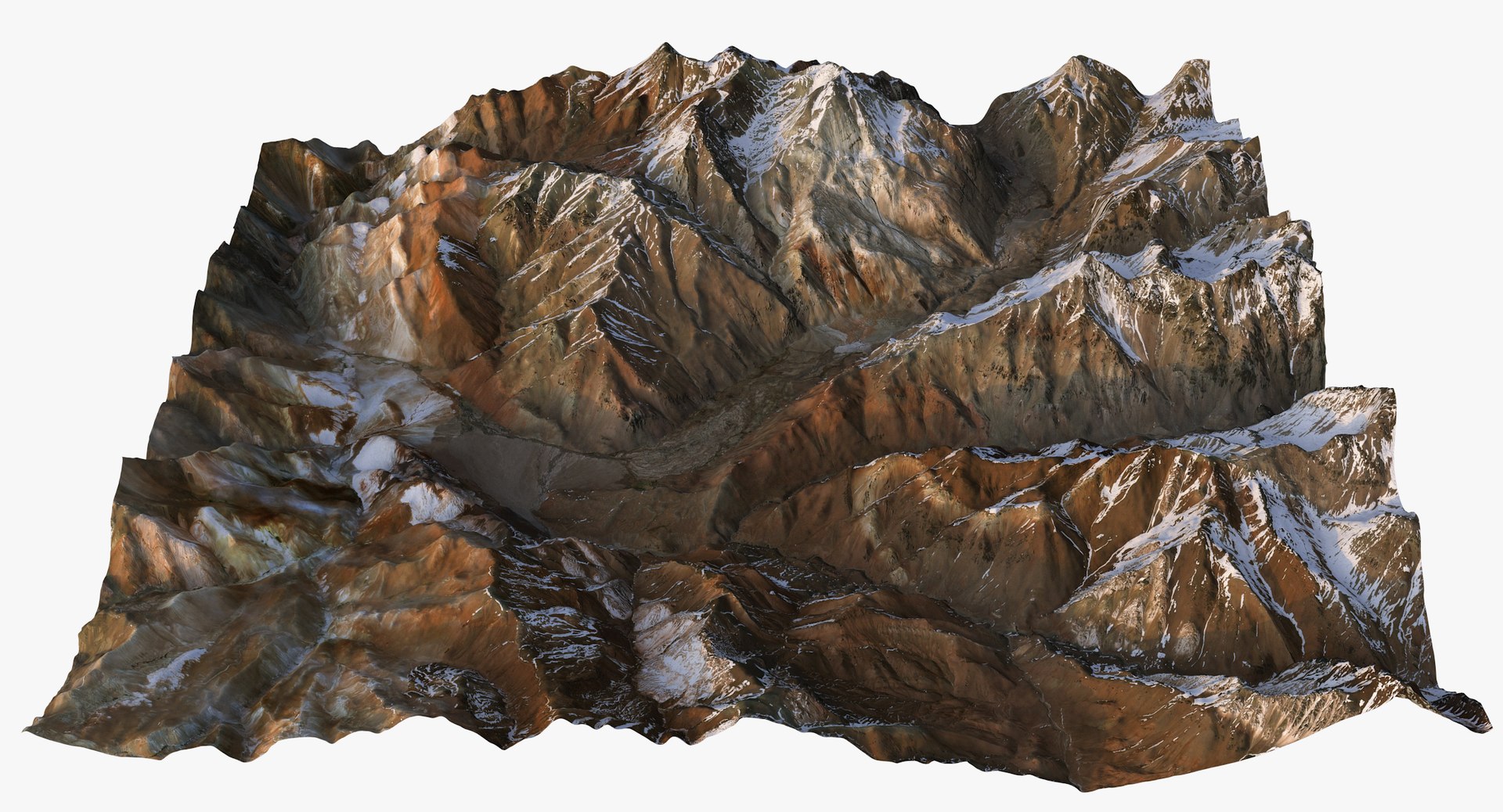 3D Andes Mountain Range - TurboSquid 1312091