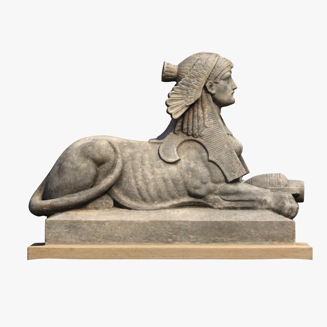 3d max sphinx sculpture