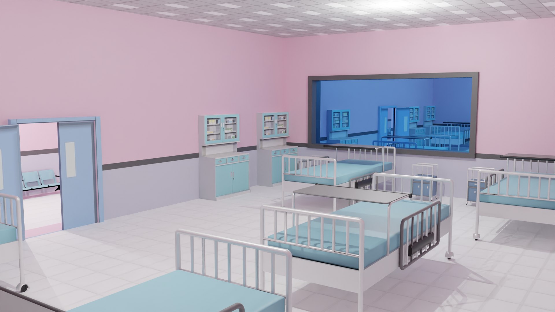 3D Hospital Interior Model - TurboSquid 2140227