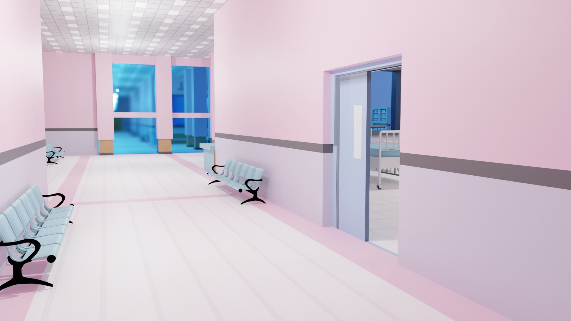 3D Hospital Interior Model - TurboSquid 2140227