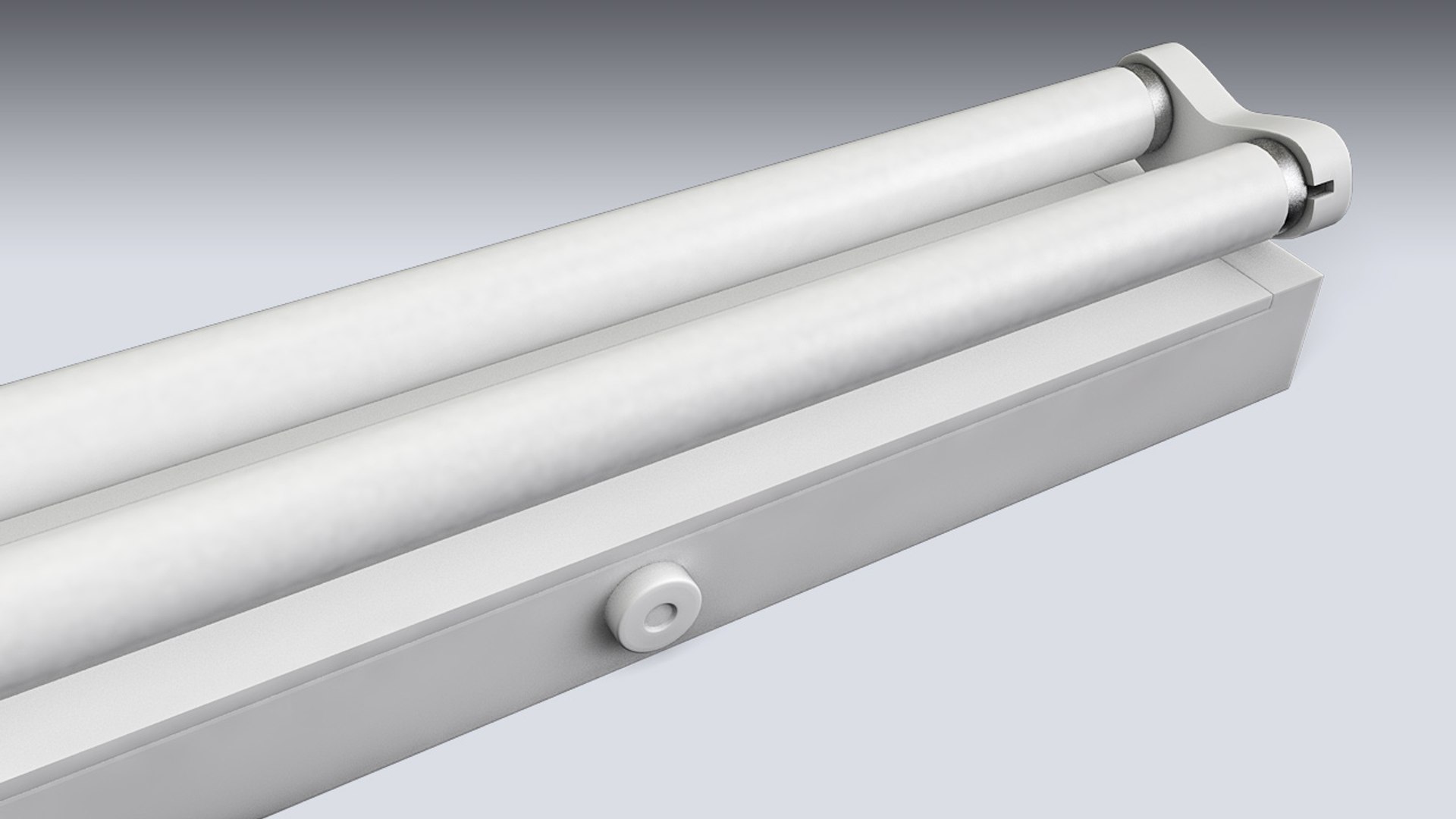 3D Double Fluorescent Fixture - TurboSquid 1541529