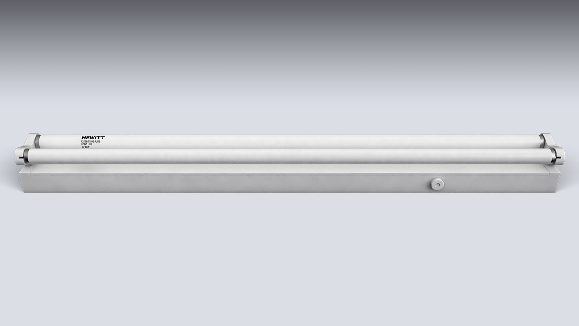 3D Double Fluorescent Fixture - TurboSquid 1541529