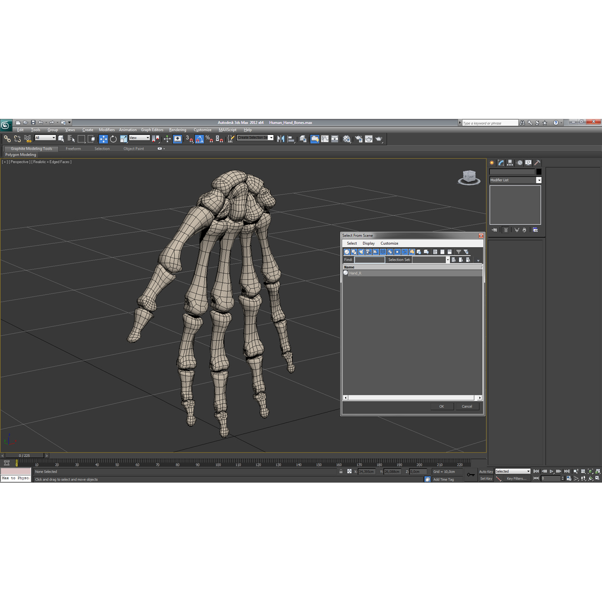 3d model human hand bones