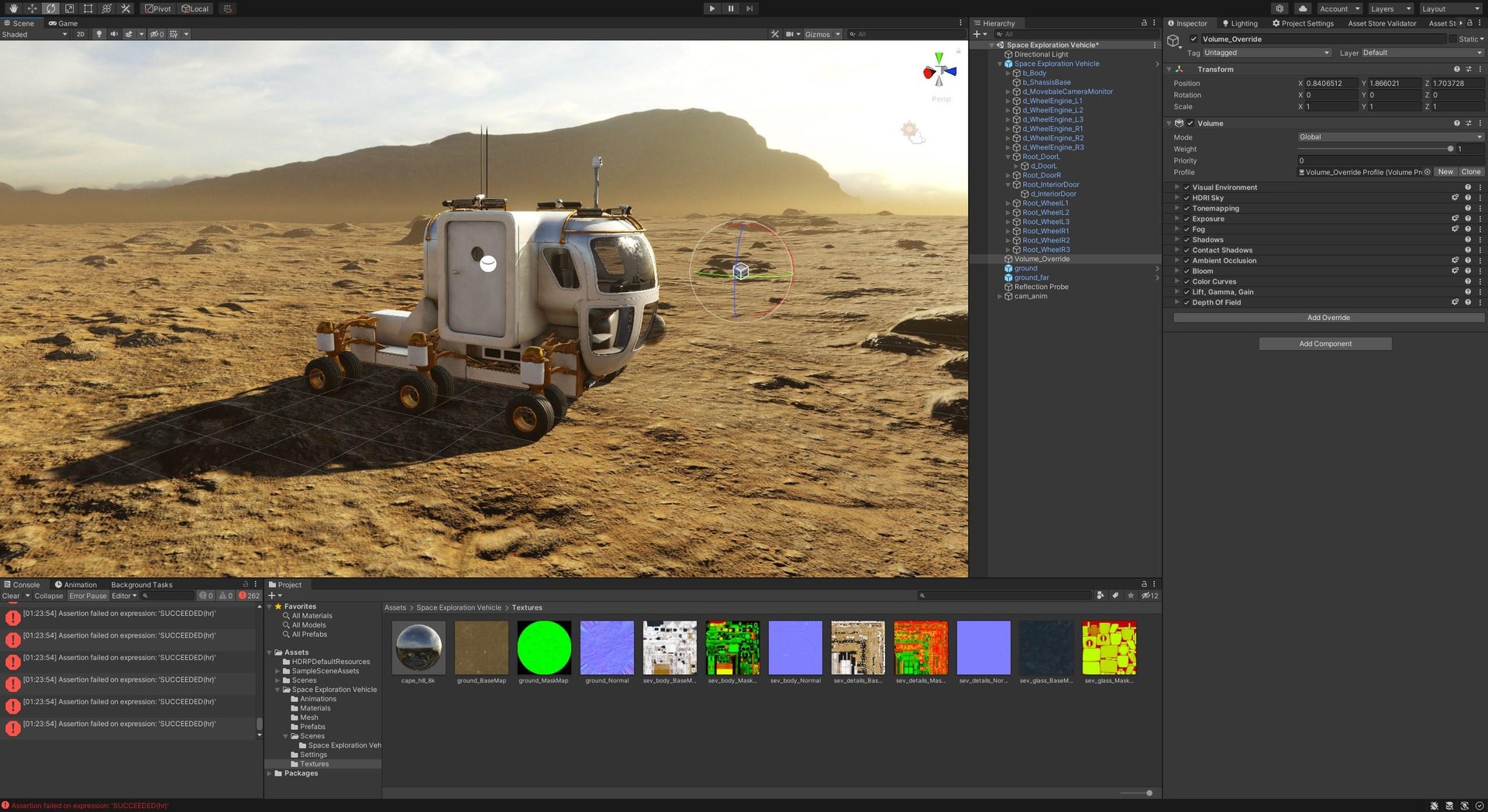 3D Space Exploration Vehicle Unity PBR Model - TurboSquid 1991996