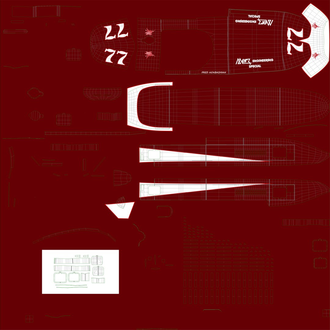 3d model of kurtis kraft 500c 1954