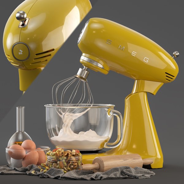 3D Stand Mixer 50s Style Smeg Smf03rdeu model - TurboSquid 1725412