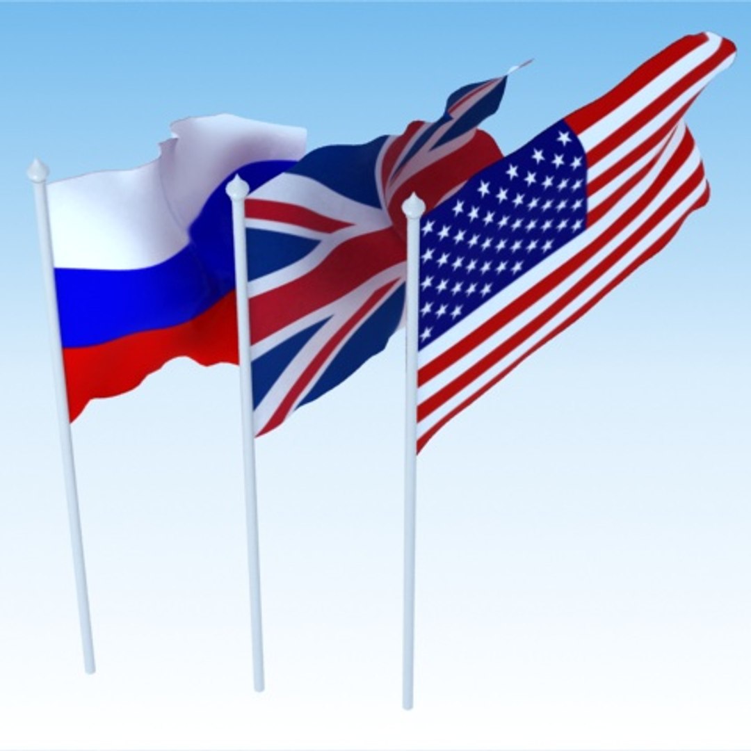 3d Flags Animation Model