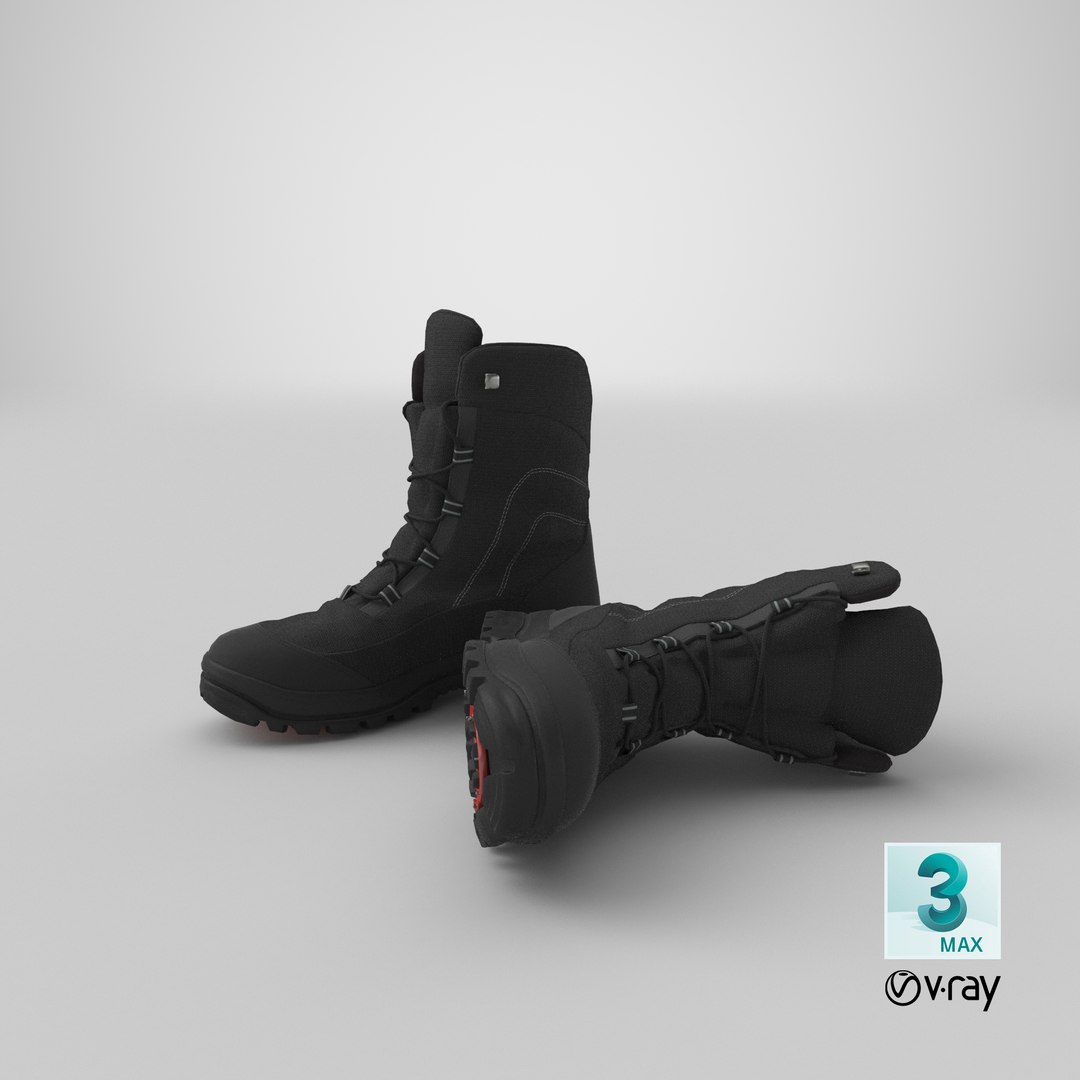 3D Realistic Men Winter Boots - TurboSquid 1520030