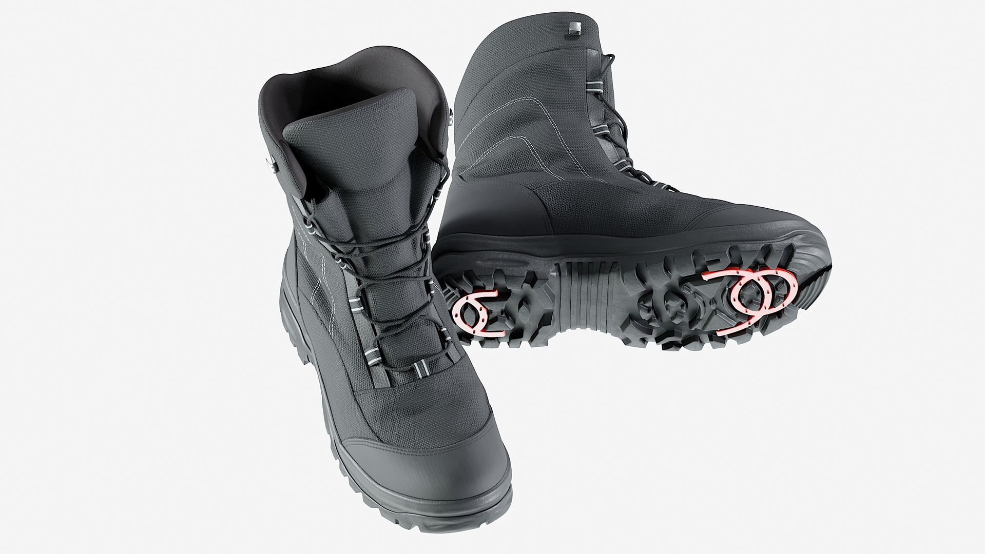 3D realistic men winter boots - TurboSquid 1520030