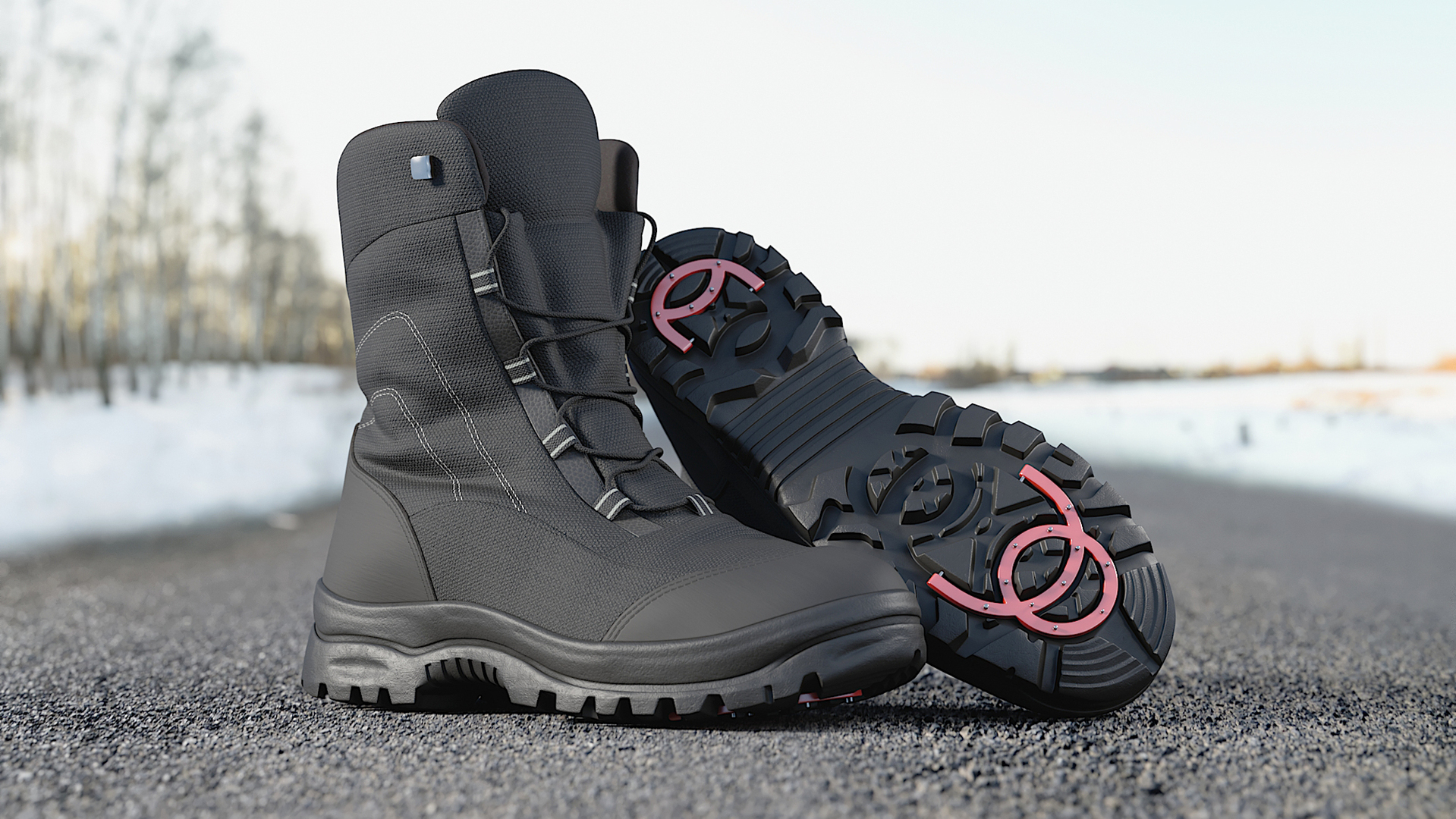 3D realistic men winter boots - TurboSquid 1520030