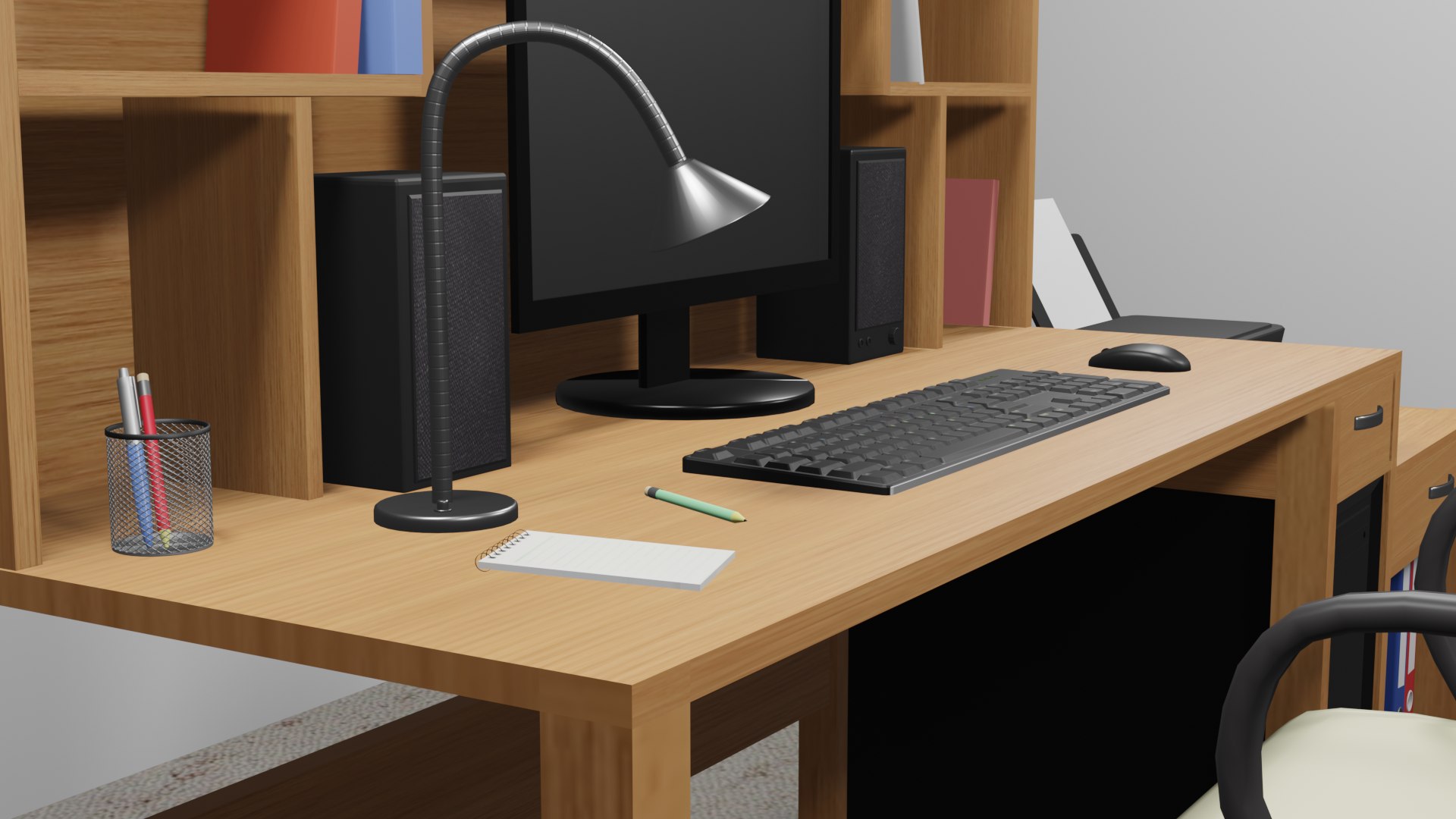 3D model office computer desk - TurboSquid 1698209