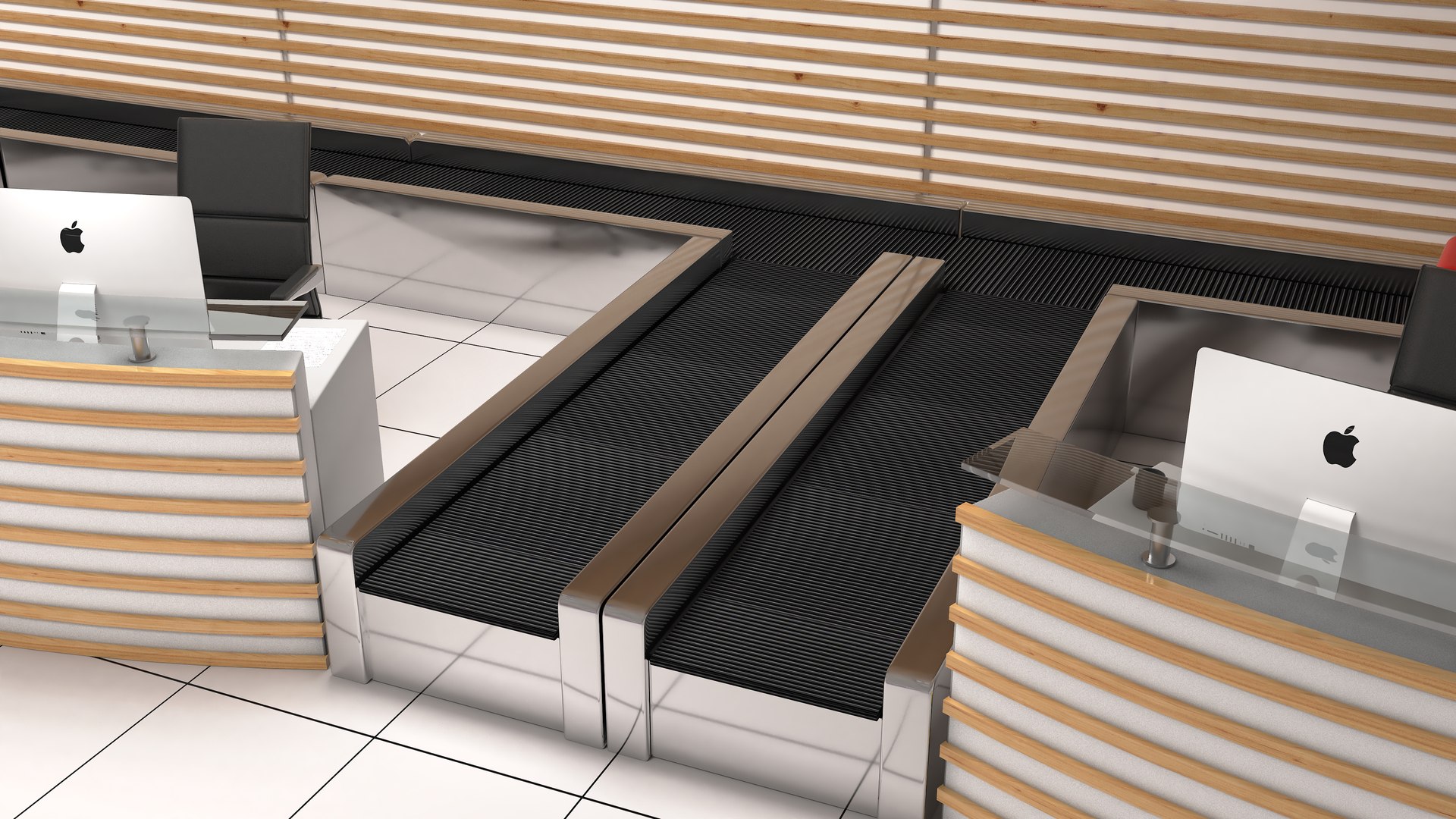 Airport Check-in 3D Model - TurboSquid 2224884