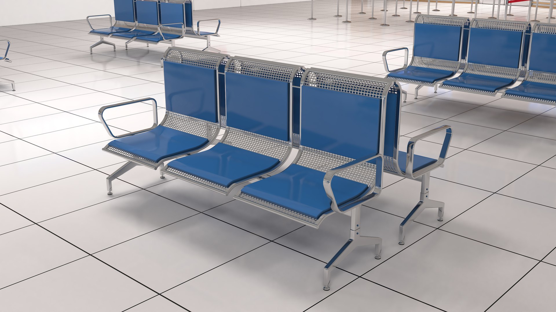 Airport Check-in 3D Model - TurboSquid 2224884