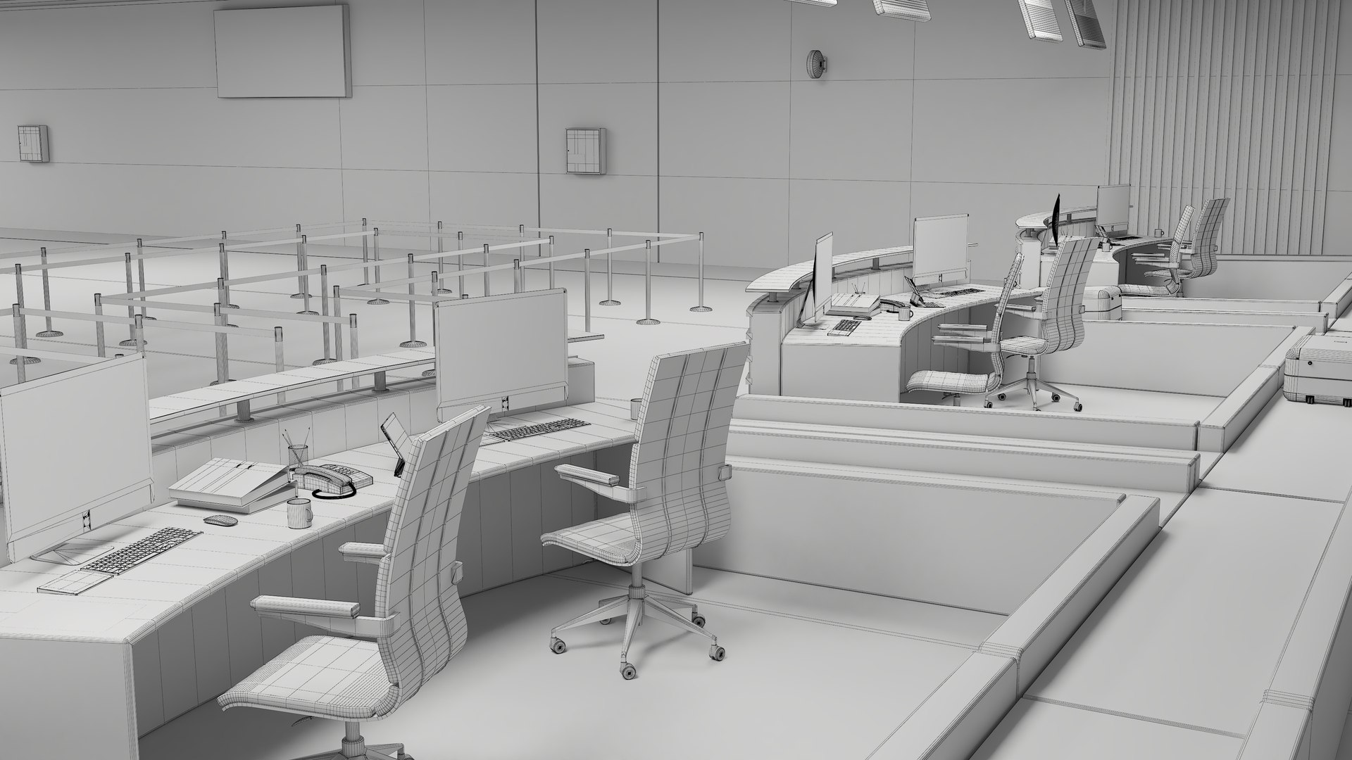 Airport Check-in 3D Model - TurboSquid 2224884