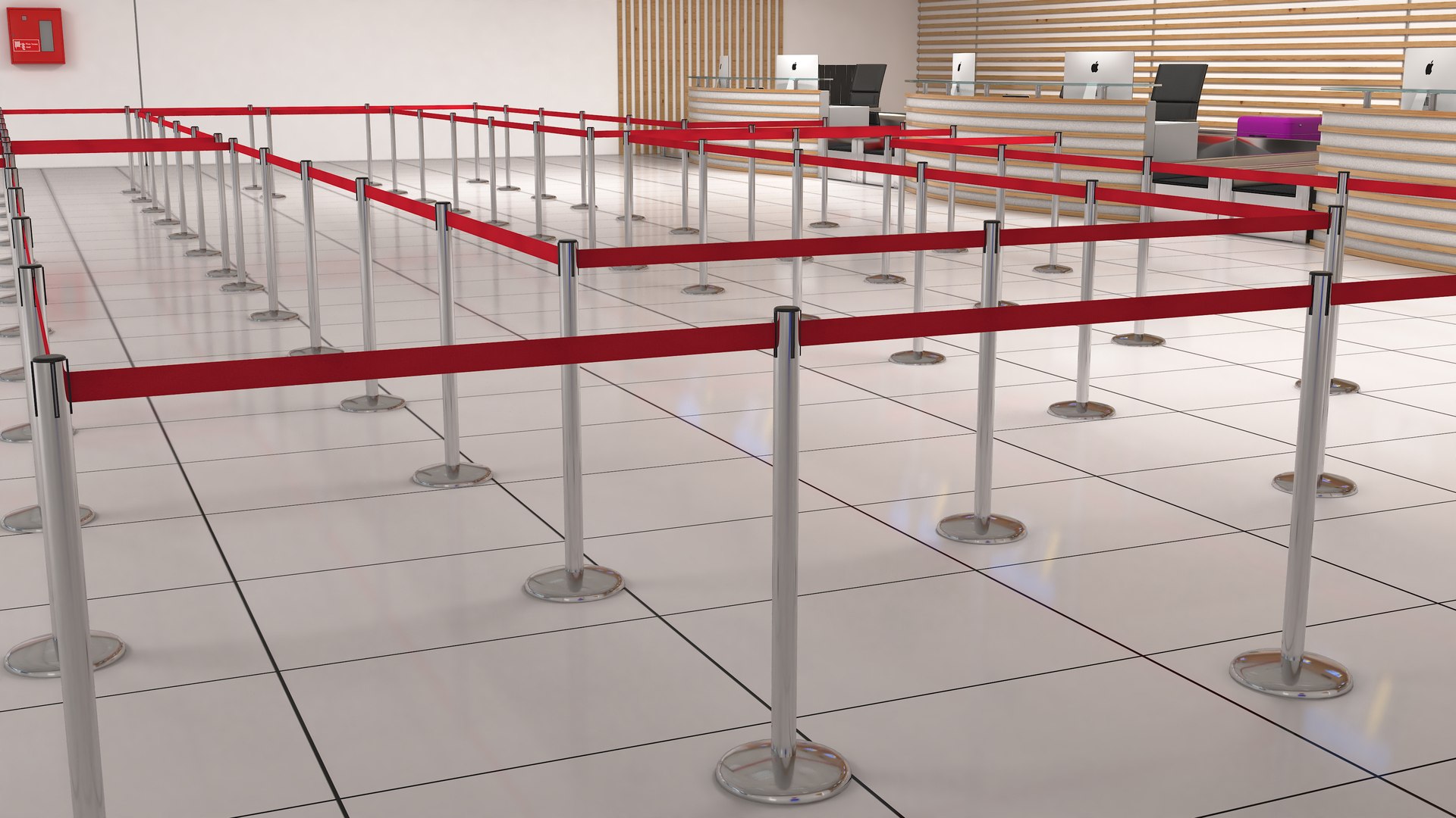 Airport Check-in 3D Model - TurboSquid 2224884