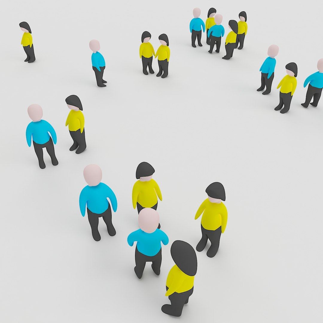 3D Children Group Model - TurboSquid 1430124