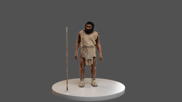 3d model neanderthal man
