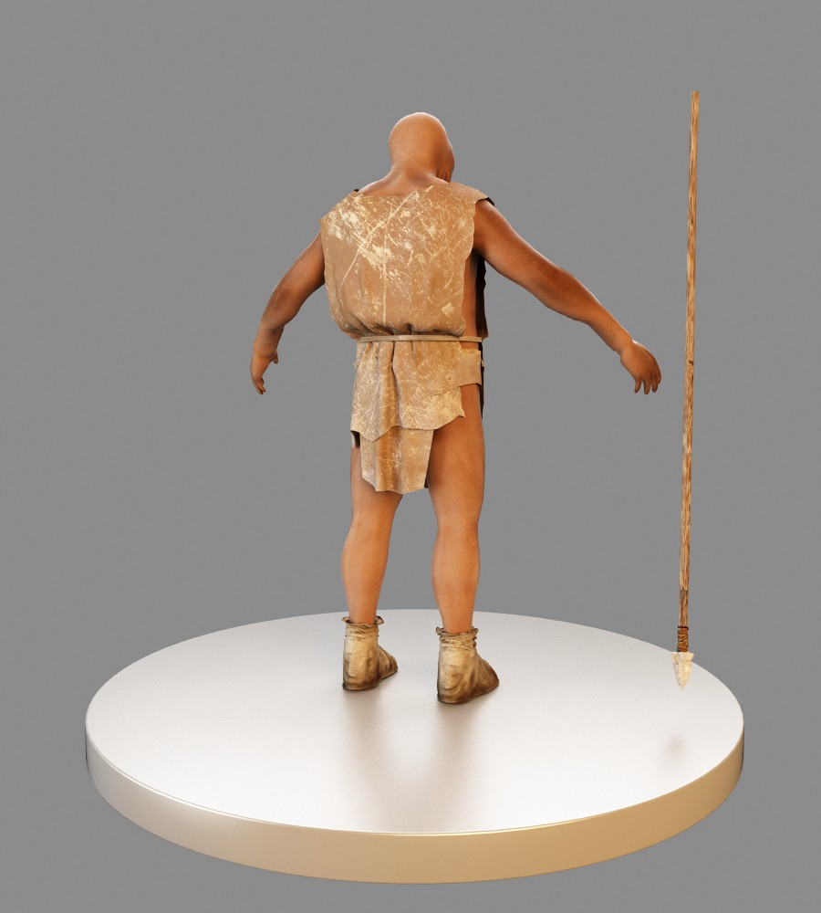 3d model neanderthal man