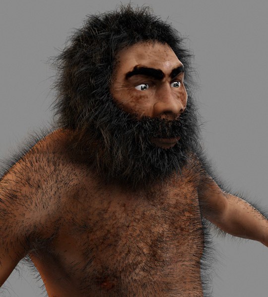 3d model neanderthal man