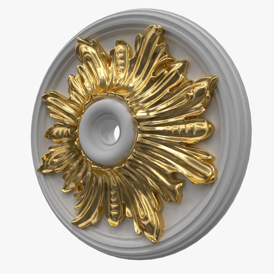 3D Ceiling Sockets Gypsum Plaster DR182 - TurboSquid 2025124