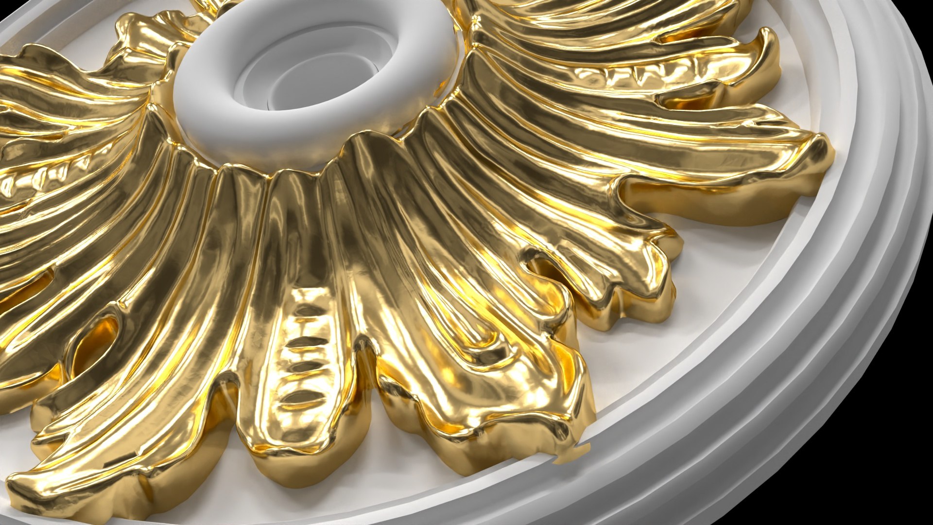 3D Ceiling Sockets Gypsum Plaster DR182 - TurboSquid 2025124