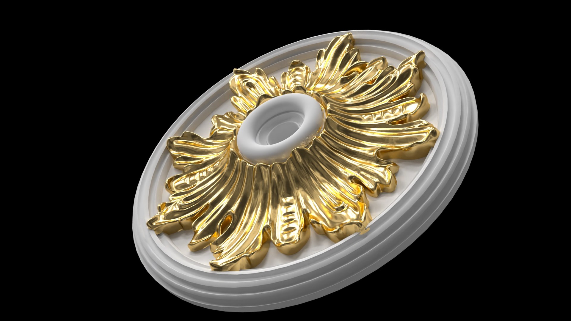 3D Ceiling Sockets Gypsum Plaster DR182 - TurboSquid 2025124