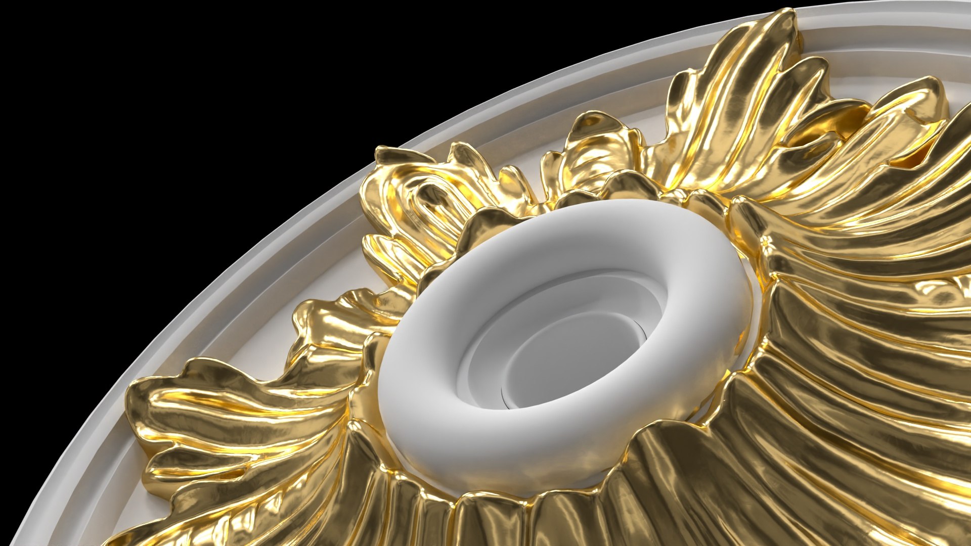 3D Ceiling Sockets Gypsum Plaster DR182 - TurboSquid 2025124