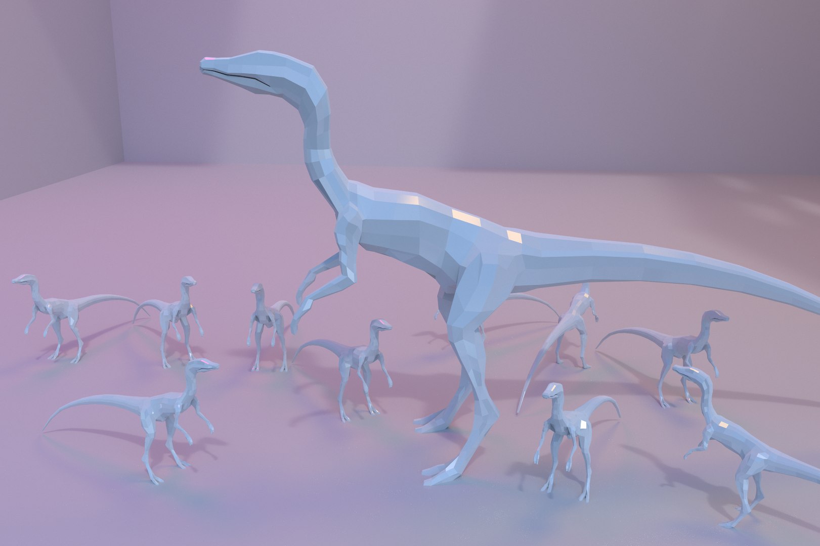 Low-poly Compsognathus Compy Animations Model - TurboSquid 1331377