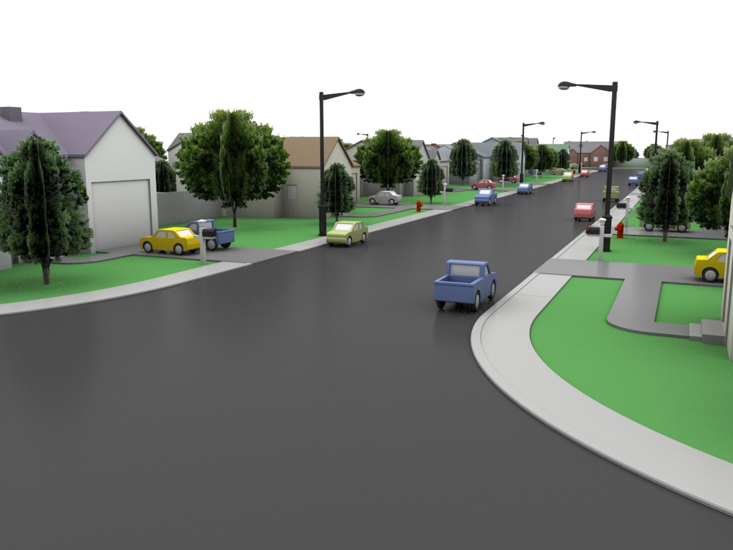 Neighborhood Blocks 3D - TurboSquid 1330405