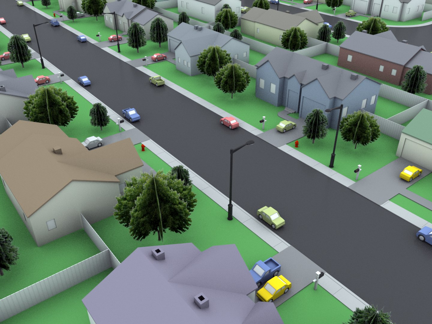 Neighborhood Blocks 3D - TurboSquid 1330405