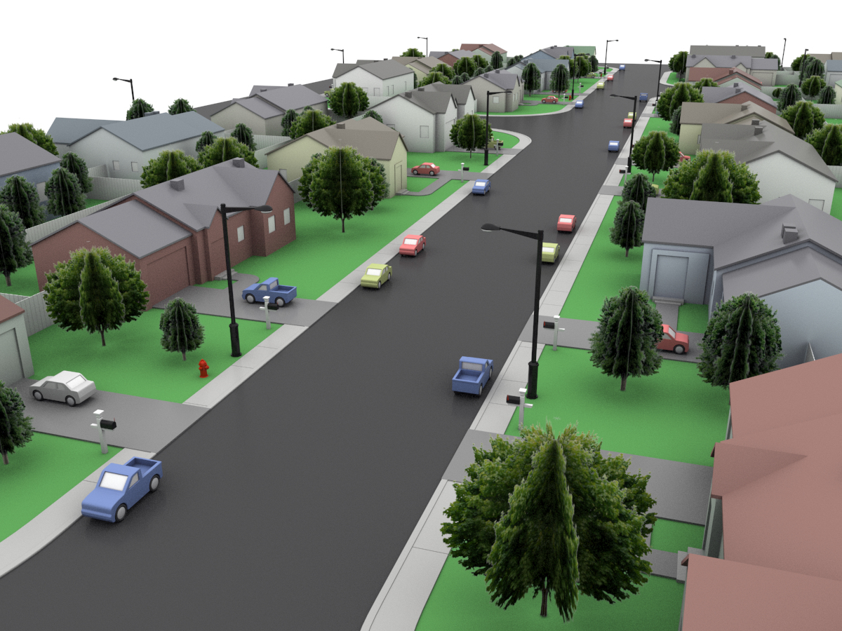Neighborhood blocks 3D - TurboSquid 1330405