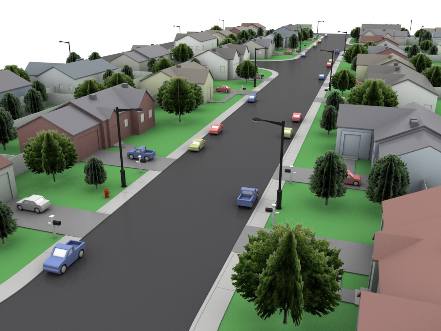 Neighborhood Blocks 3D - TurboSquid 1330405