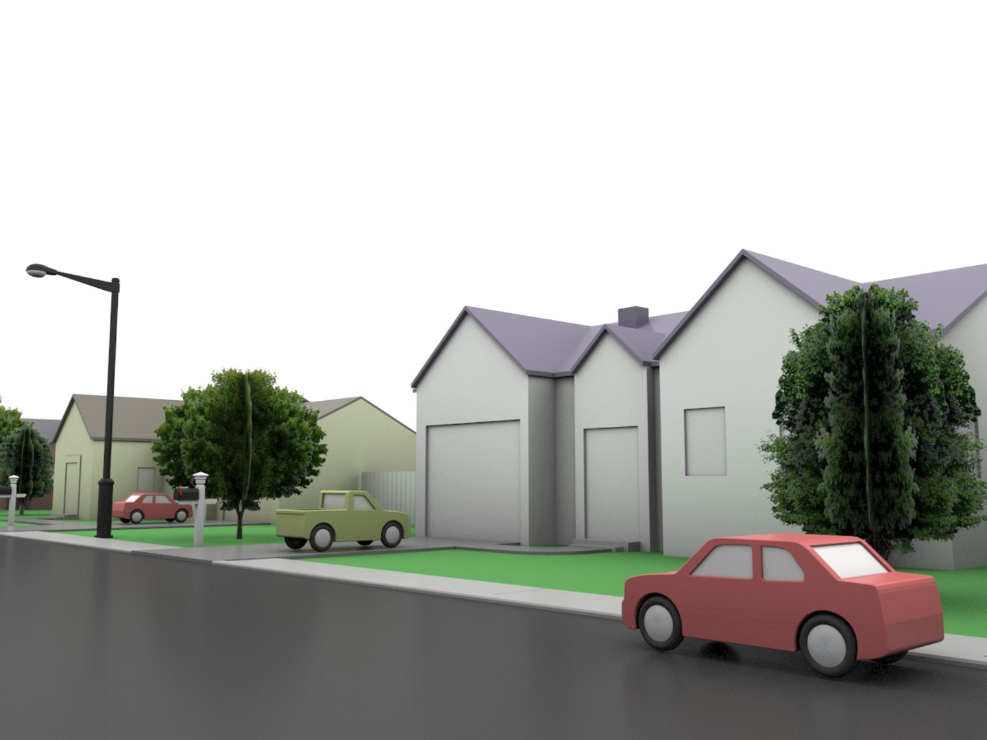 Neighborhood Blocks 3D - TurboSquid 1330405